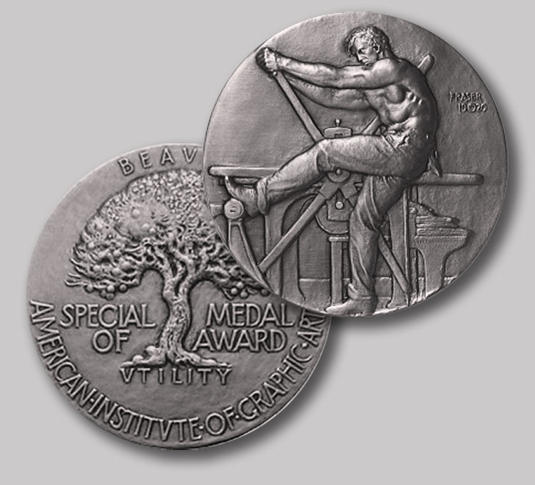 The AIGA Medal | Fonts by Hoefler&Co.